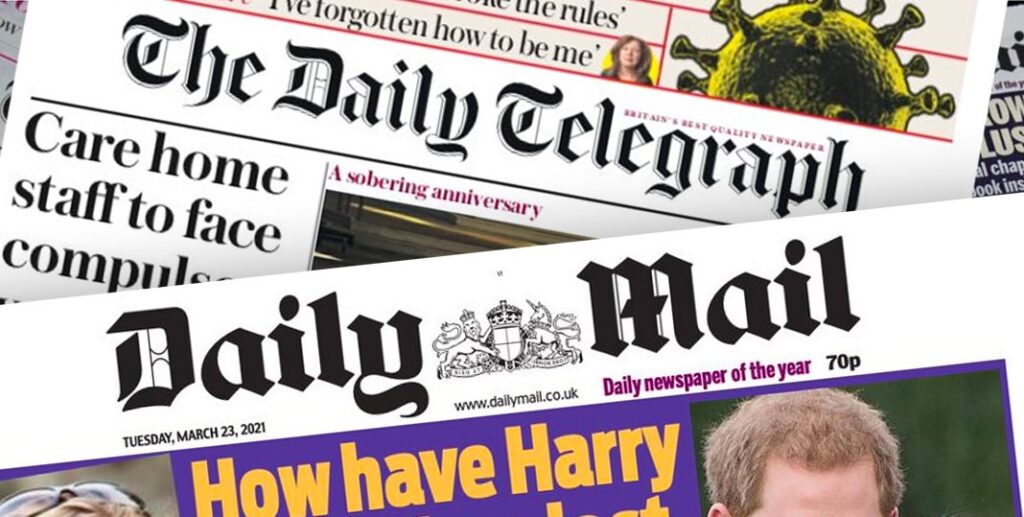 What Telegraph means to Daily Mail - Flashes & Flames